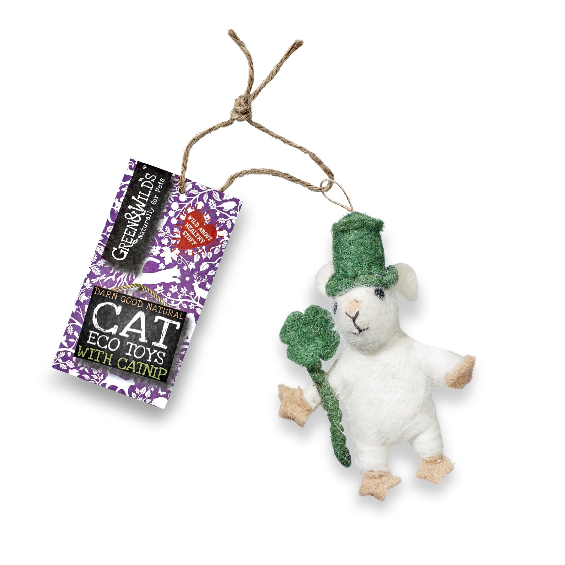 Murphy Mouse - Eco Cat Toy with Catnip – Green and Wilds - Retail