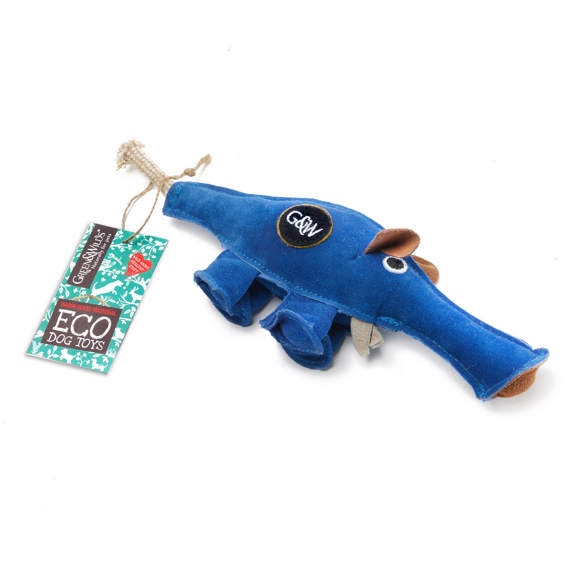 Dino the Dyno Fish, Eco Dog Toy – Green and Wilds - Retail